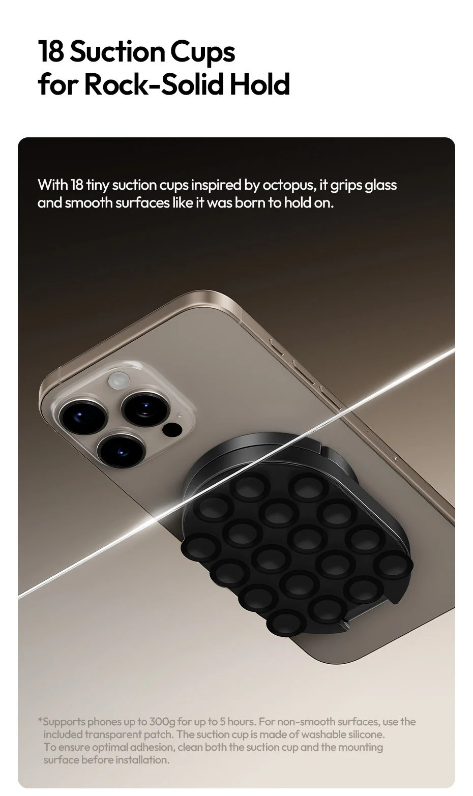Ulanzi MA39 MagLock Suction Cup Phone Suction Mount Magnetic Phone ...