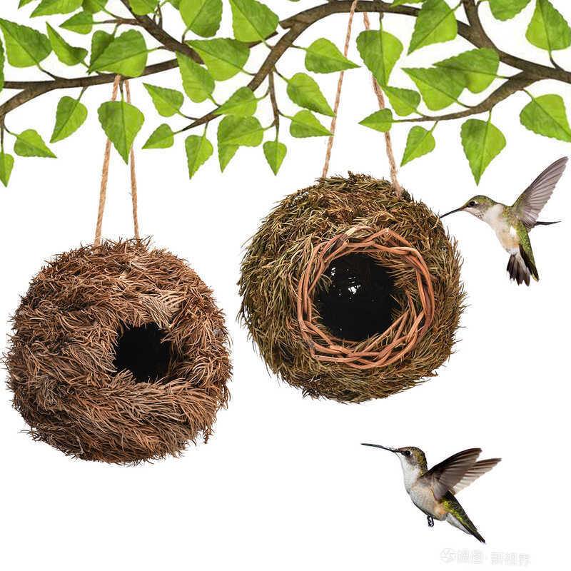 Chain Different Pet Bird Nest Creative Hand-Woven Birdcage Garden ...