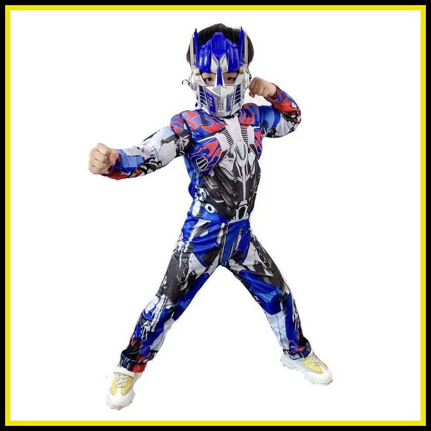 Optimus prime Transformer(3D) Muscle With Mask Halloween Costume For ...