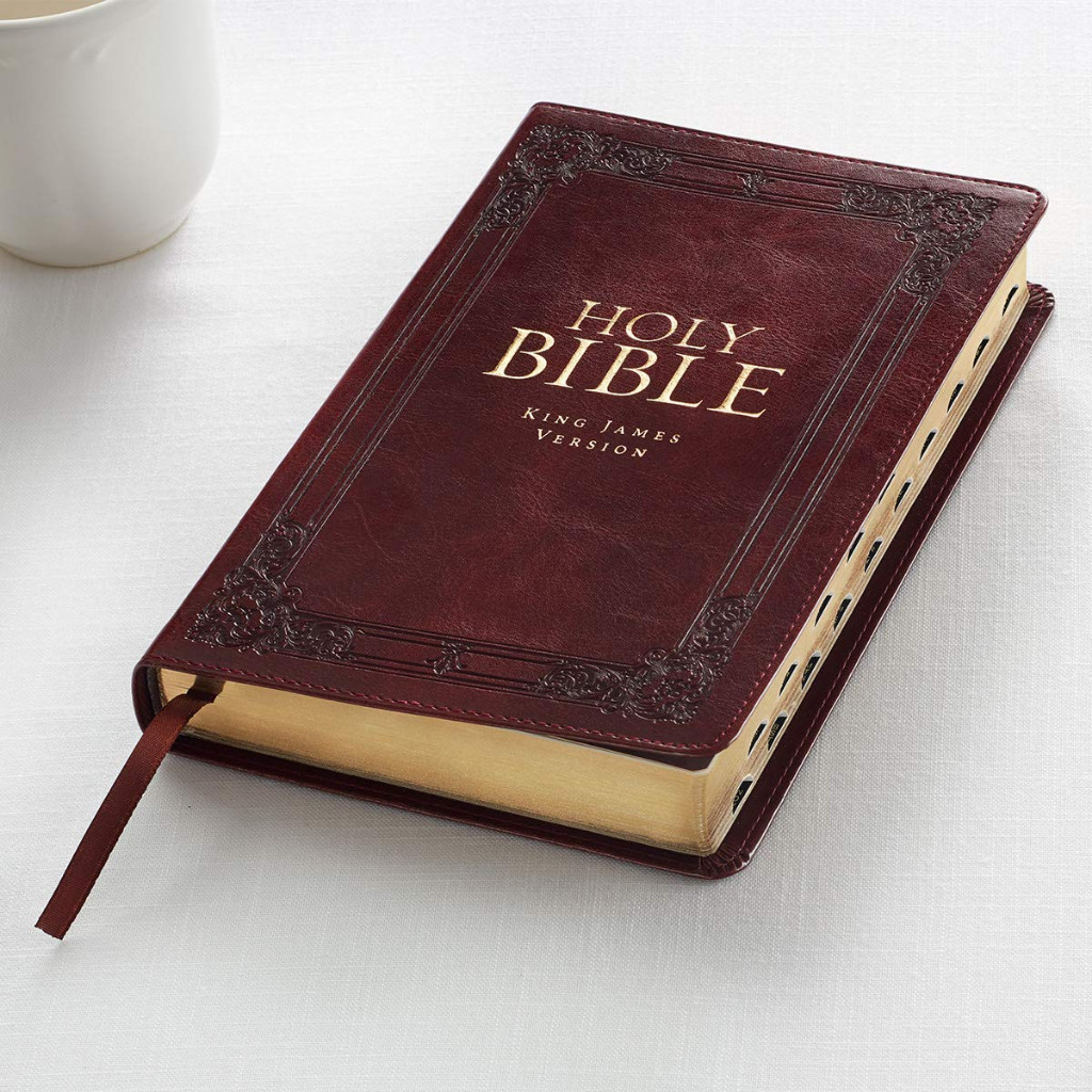 KJV020 - King James Version (KJV) - Standard Size Saddle Tan Holy Bible ...