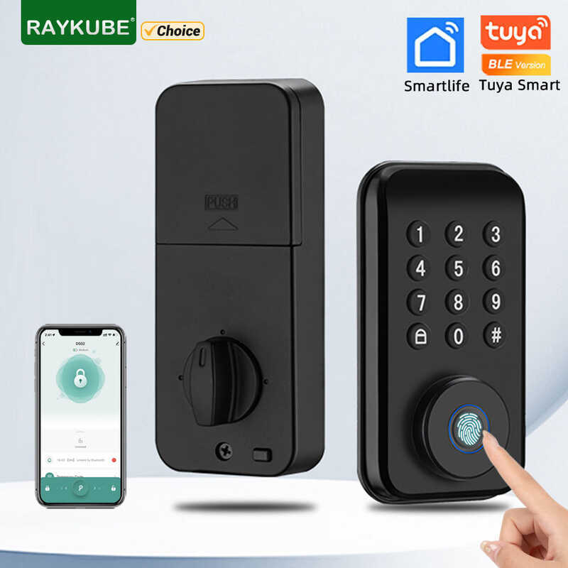 42 RAYKUBE Ds02 Tuya Smart Fingerprint Deadbolt Lock With Latch/Door ...