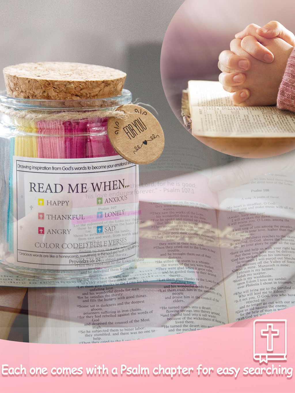 Bible Verses in A Jar Colorful Bible Verses Plastic Jar Scripture Cards ...