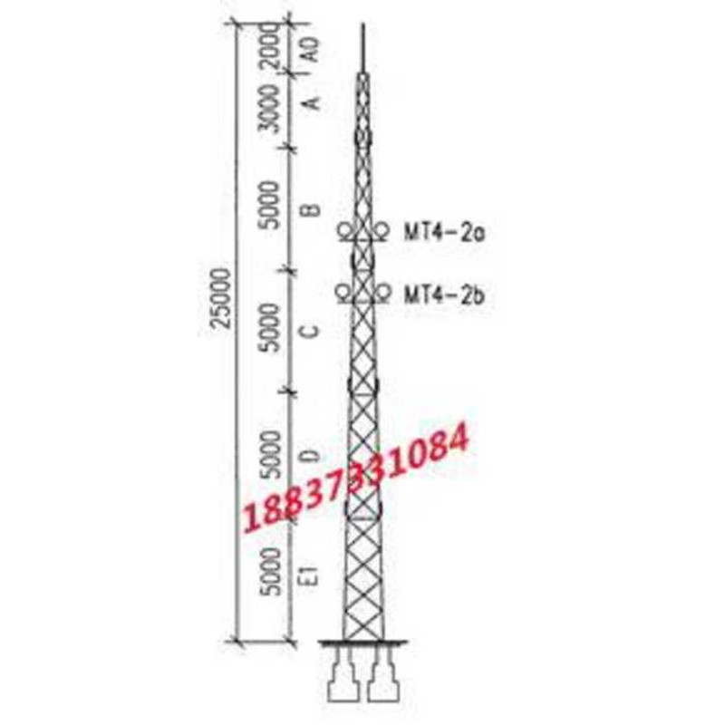 GFL1-6 Structure Four-Corner Rod 25m Angle Steel Hot-Dip Galvanized ...