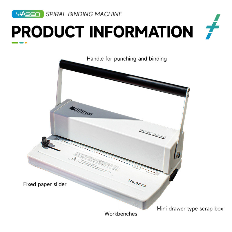 Officom S40M Heavy Duty F4 Size Spiral Binder: 40-Hole for Legal ...