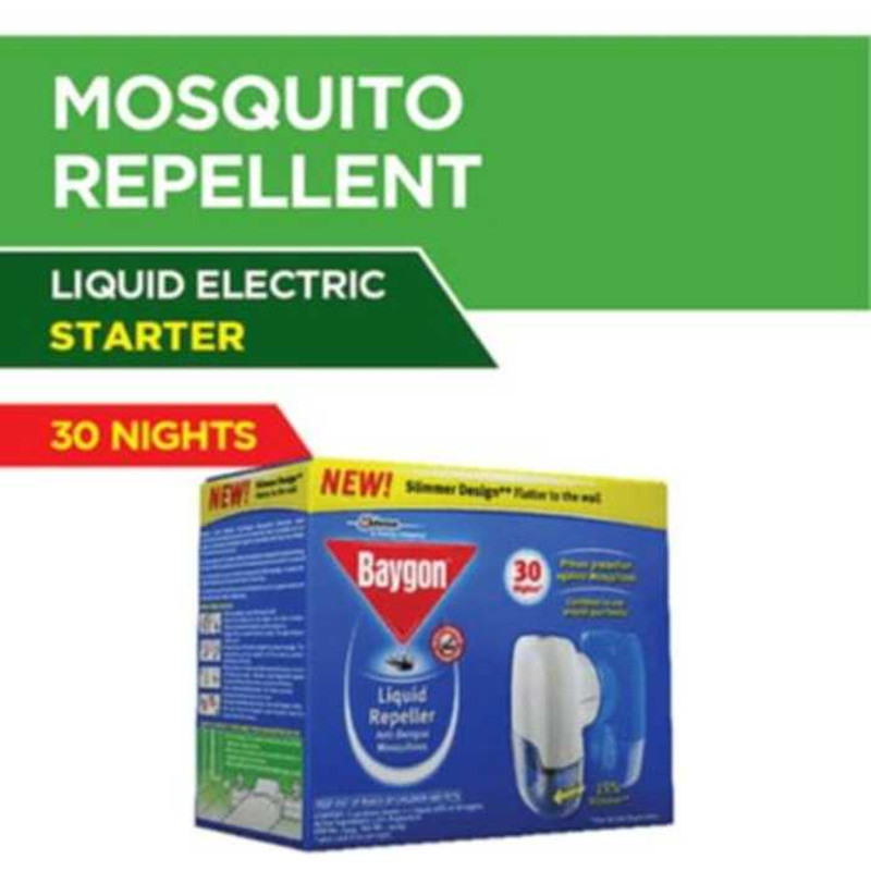 Baygon Liquid Repeller Starter Pack Mosquito Repellent 30Nights 308 ...