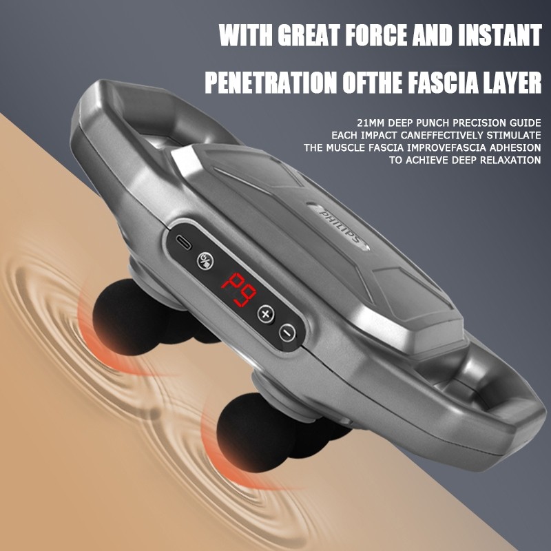Philips 6-head fascia gun muscle relaxation deep massage wireless ...