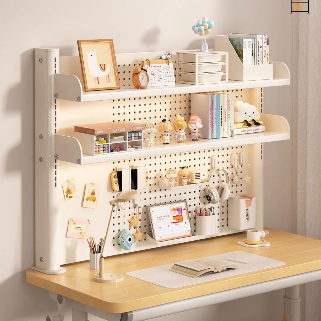 Desktop Hole Board Storage Rack Table Layered Bookshelf Student Study ...