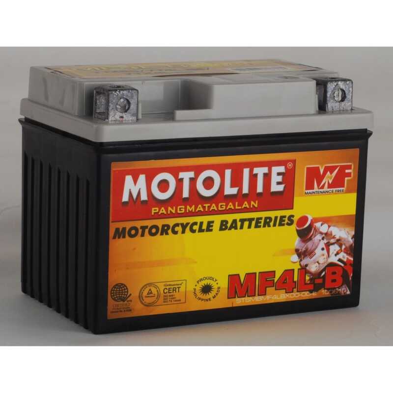 MOTORCYCLE Motolite Battery VRLA Maintenance Free Mf4l-B | Shopee ...