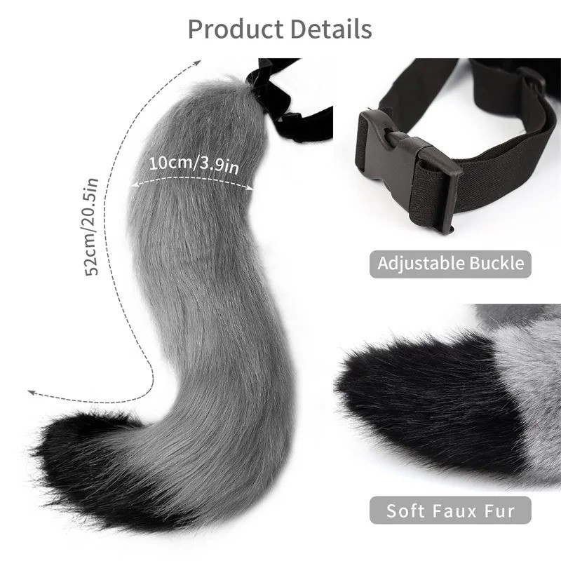 Anime Animal Tail Cosplay Costumes Props Cat Fox Plush Tails Role Play ...