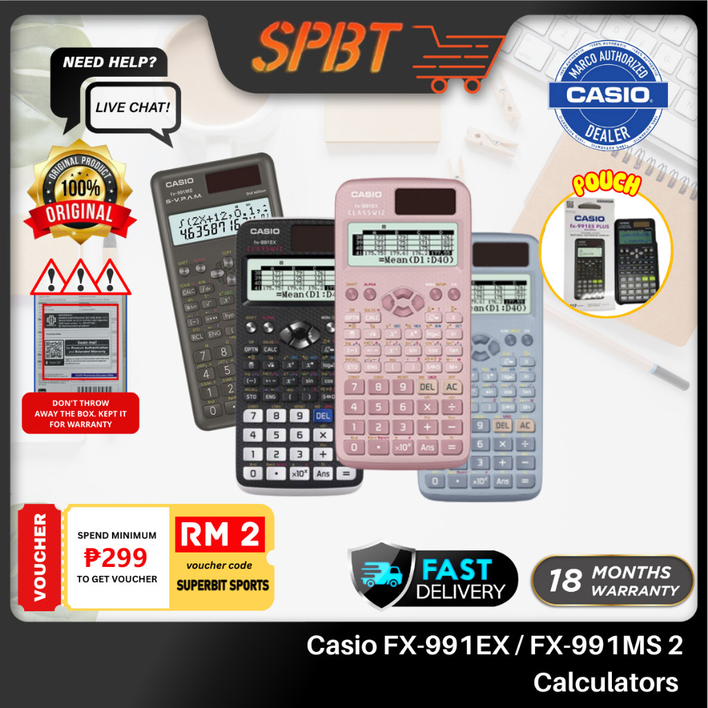 CASIO FX991EX FX-82MS FX991ES Scientific Calculator Multi-function ...