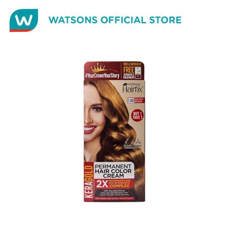 HAIRFIX Keragold Permanent Hair Color Cream Golden Brown 120Ml Ace 844 ...