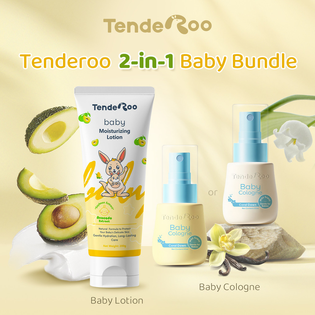 Tenderoo Baby Lotion+Baby Cologne Set Gentle Moisturizing Fresh Scent ...