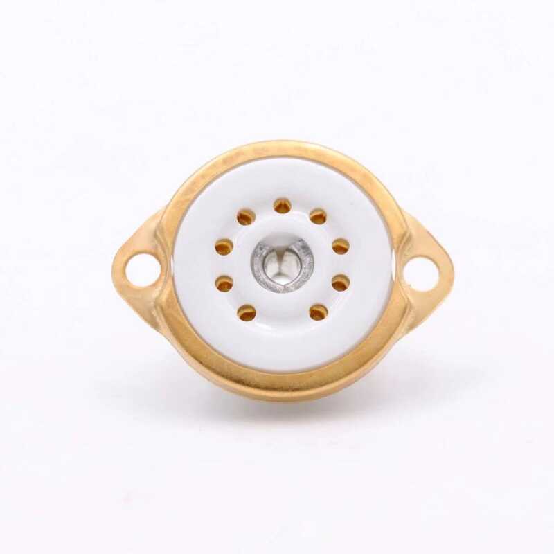 10 PCS Chassis Mount 9pin Ceramic Vacuum Tube Socket Base FOR 12AX7 ...