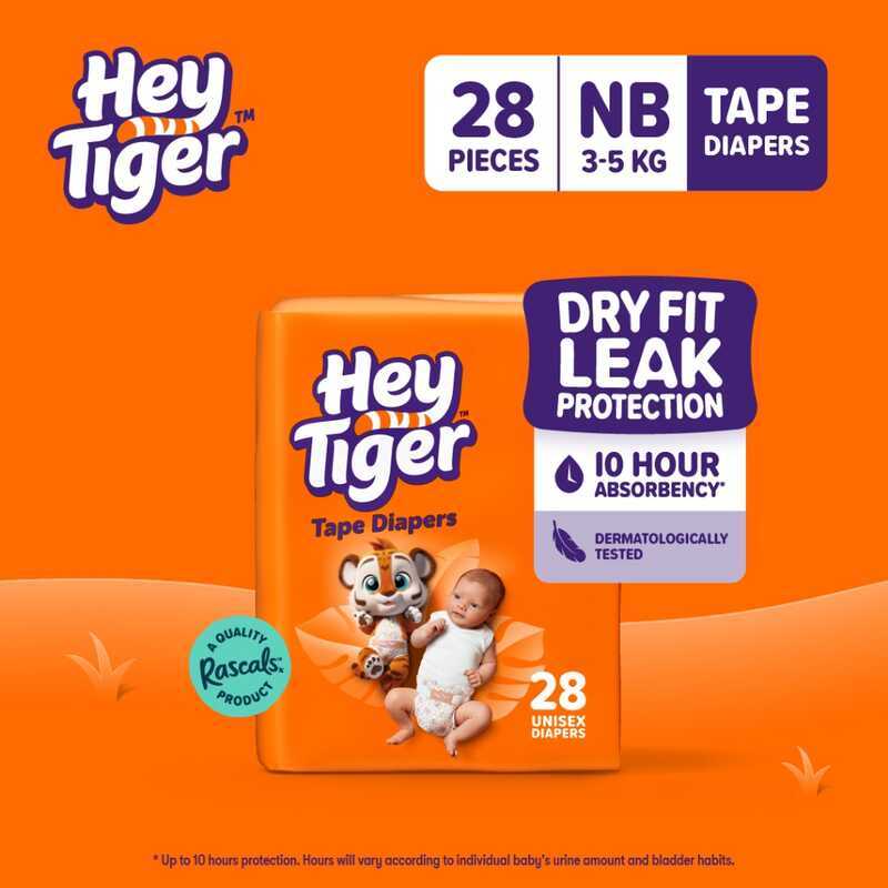 Tiger Hey Tape Diaper, Convenience Pack - Newborn Diaper, - | Shopee ...
