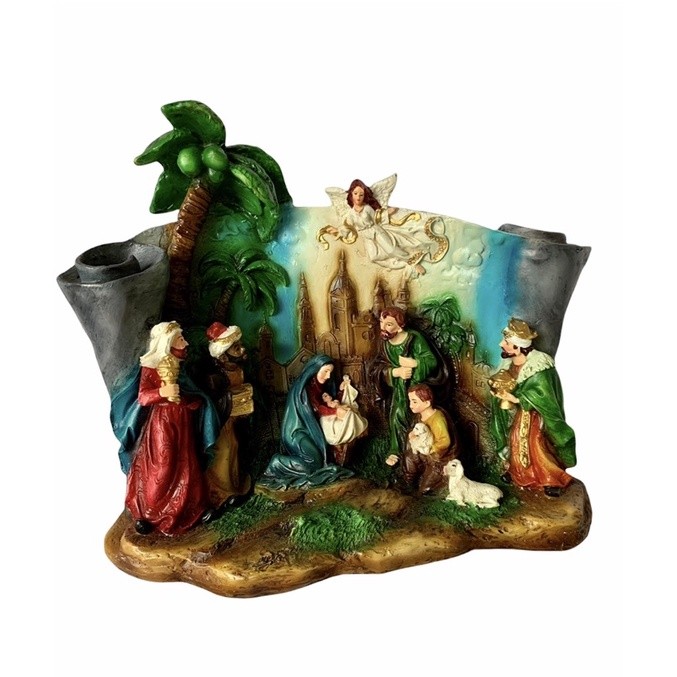 Nativity of Jesus Christ - Christmas Belen Decoration - Scroll Design ...
