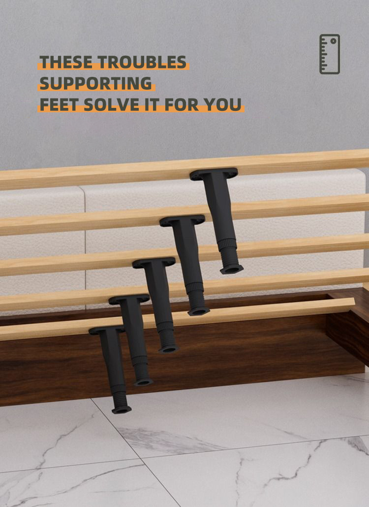 Adjustable Height Bed Beam Support Foot T-Shaped Retractable Bearing ...