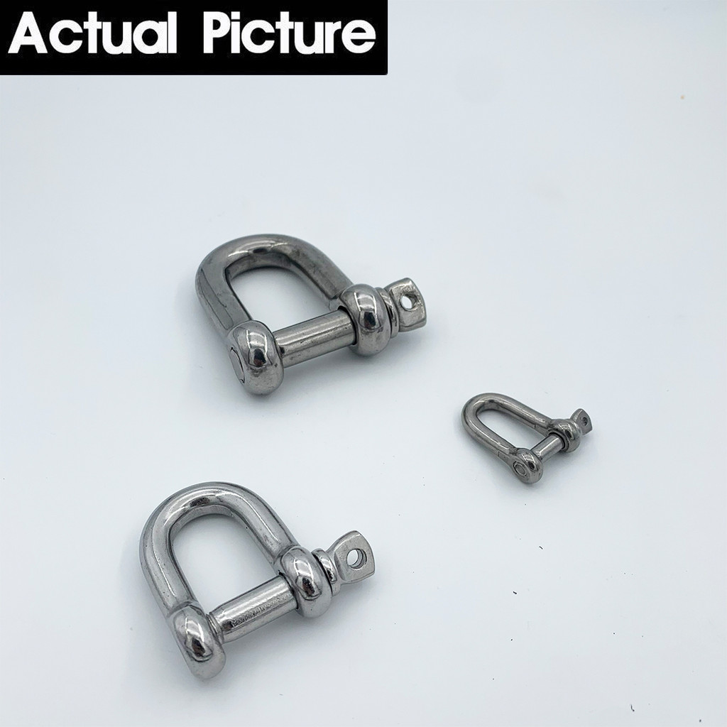 M6 M10 M14 304 Stainless Steel D-Type Shackle With Screw Pin Marine ...