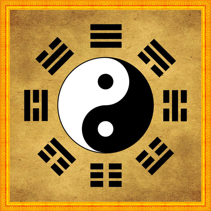 Tai Chi Painting I Ching Yin Yang Heaven and Earth Bagua Diagram Sixty ...