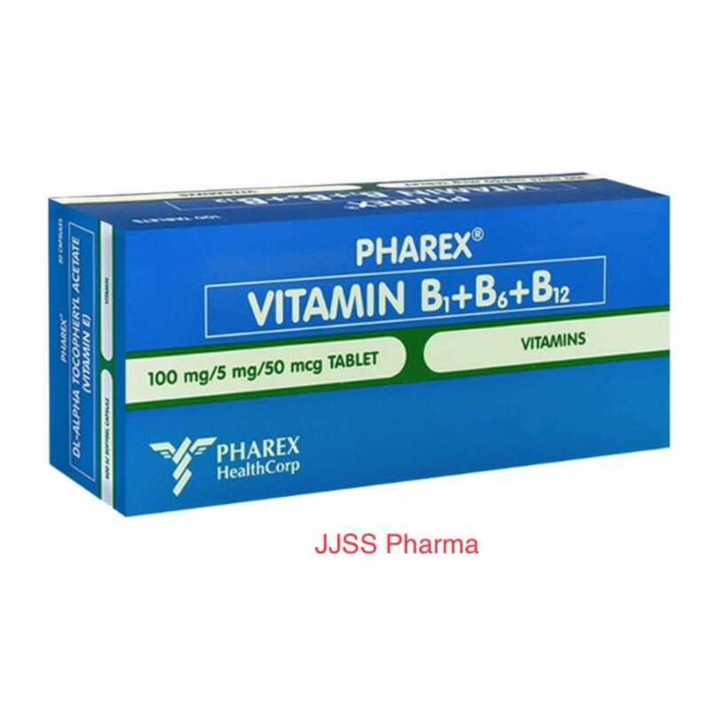 Pharex Vitamin B Complex B1, B6, B12 50 tablets dd5 | Shopee Philippines