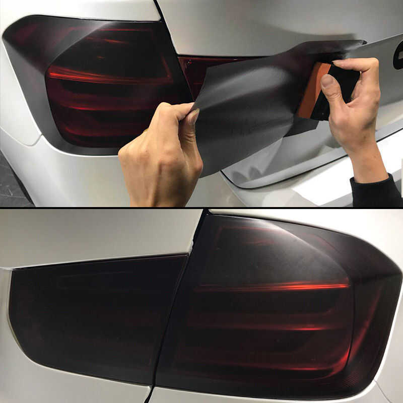 Headlights Tail Lights Car Matt Black Tint Vinyl Wrap Film 30Cm X 100Cm ...
