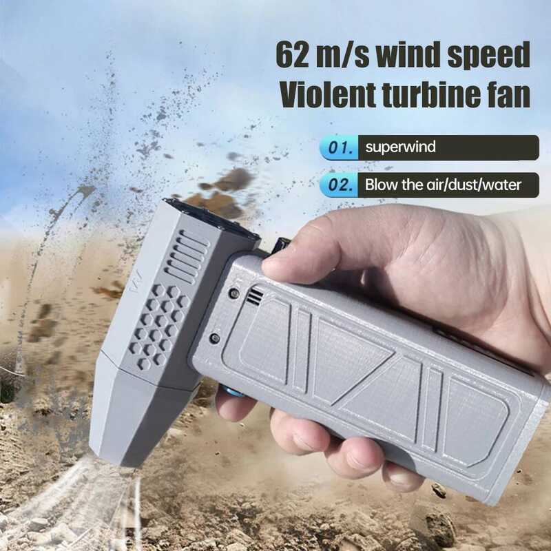 140,000R Mini Turbo Blower Power Display Handheld Turbo Jet Fan Dust ...