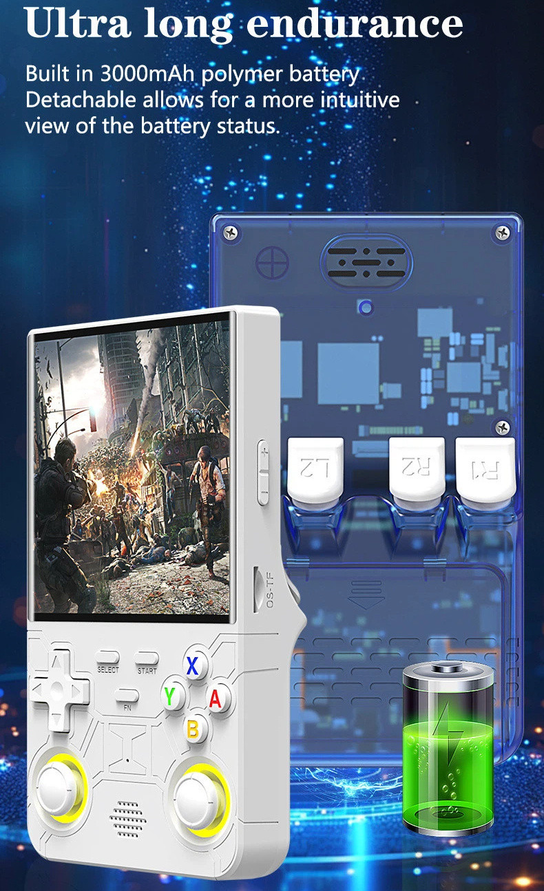 R36 Ultra Open Source Handheld Console - Mini Portable, HD Screen, Dual Joysticks for PSP/Arcade ...