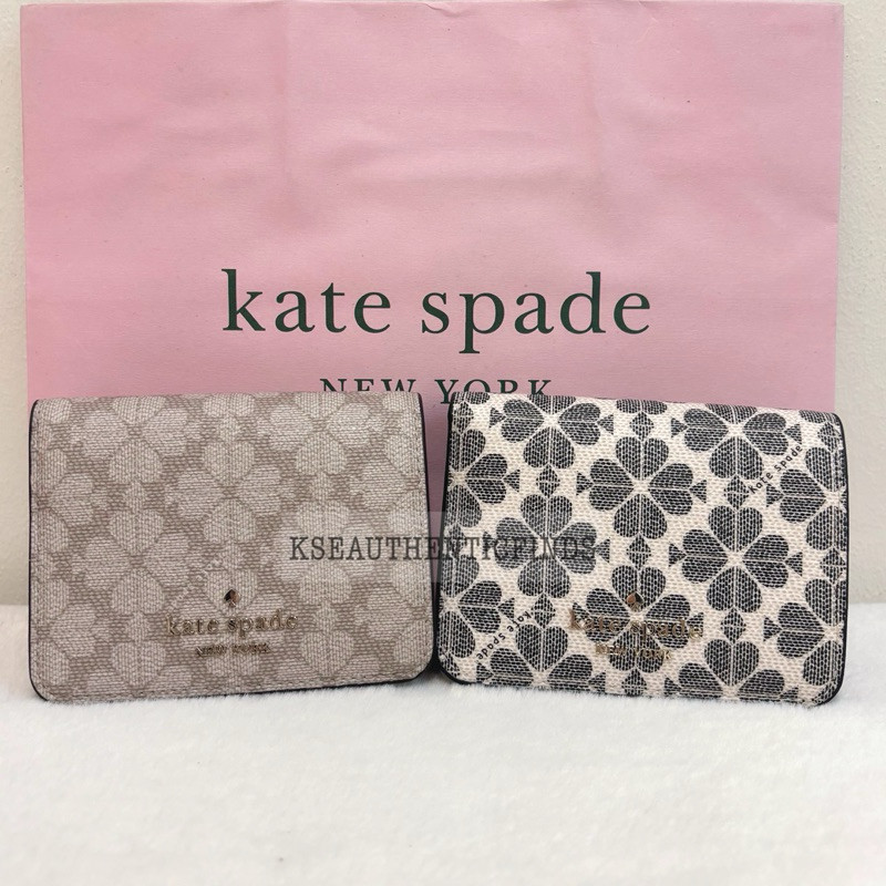 KATE SPADE Signature Spade Flower Small Bifold Wallet | Shopee Philippines