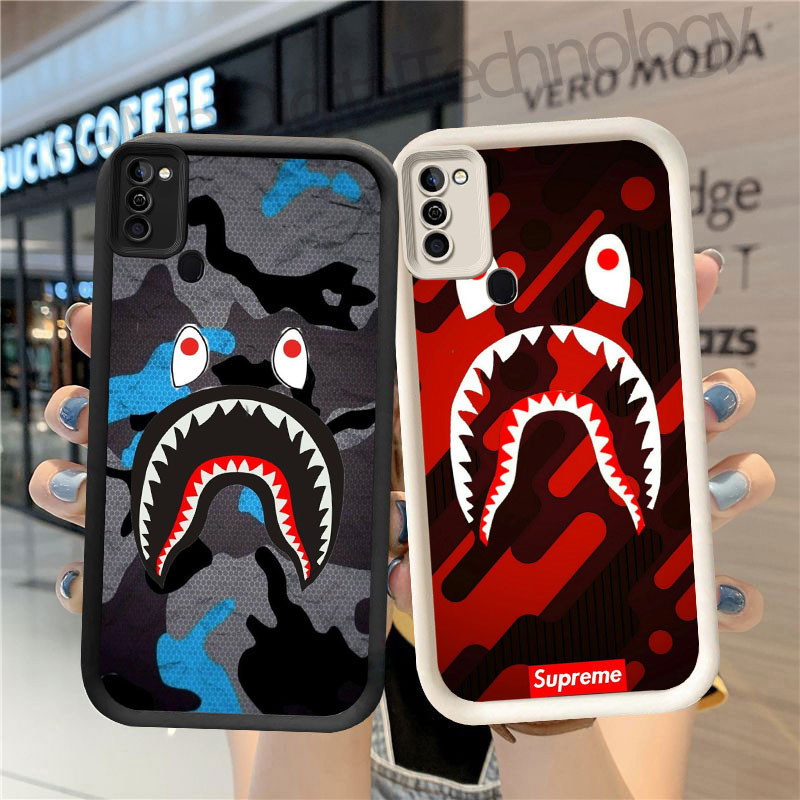 GK-6 Bape Shark Silicone Black White Casing for Infinix Tecno Note HOT ...