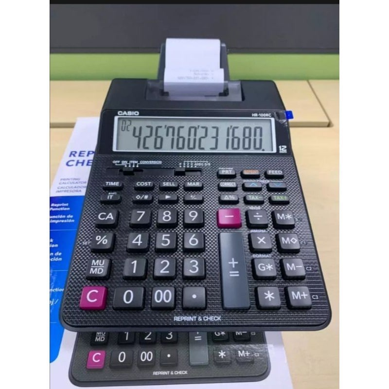 Casio Hr100rc Printing Calculator Batteries Included Only | Shopee ...