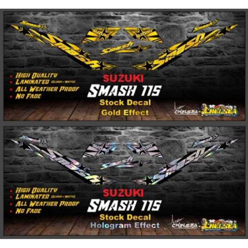 E4 Suzuki Smash 115 Stock Decals (2019) With Freebies Sticker C3921 ...