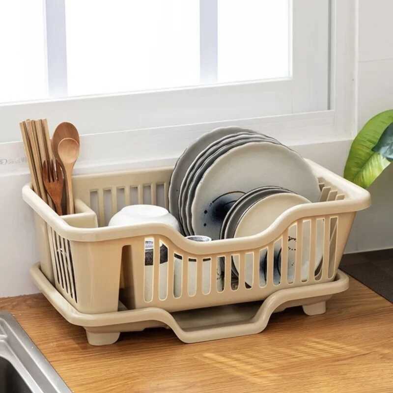 Plastic Drainer Holder Kitchen Dish Bowl Plate Drying Utensils Rack ...