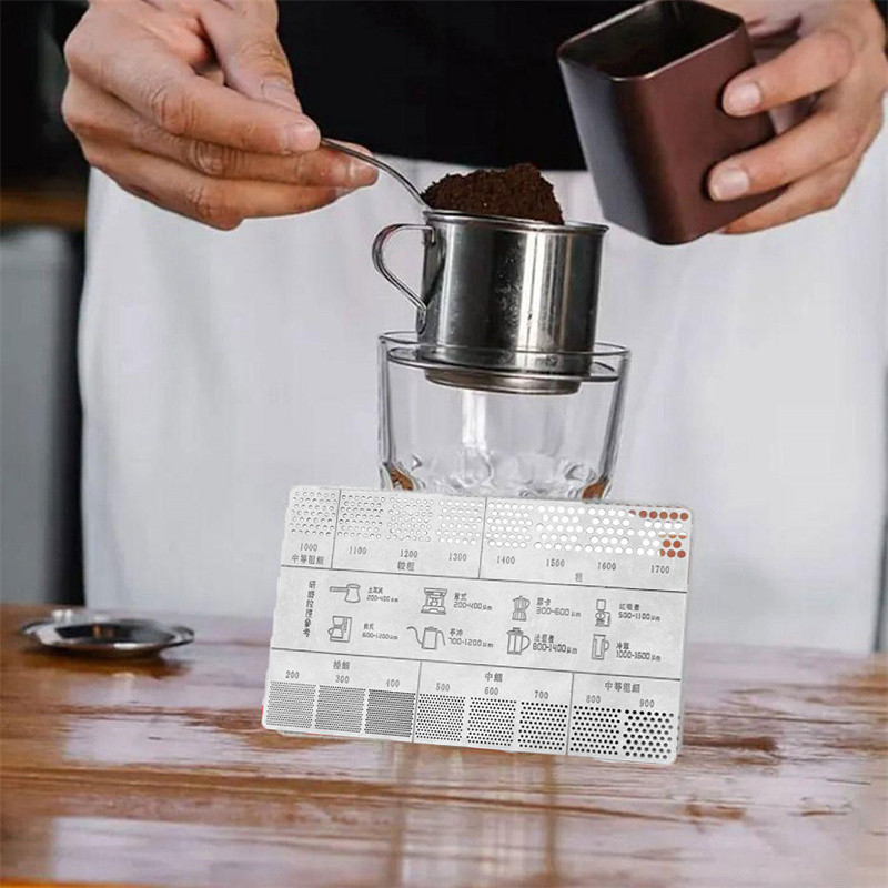 Coffee Powder Grinding Reference Card Grinder Grinding Scale Size ...