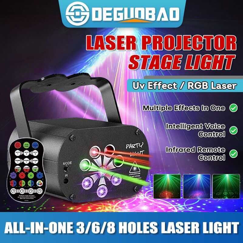 27 Laser Projector Stage Light 60/120/240 Pattern Vocoal Lights RGB LED ...