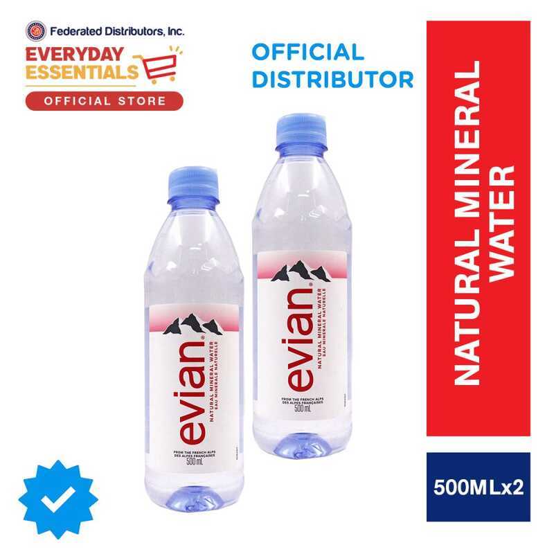 Evian Natural Mineral Water 500Ml - Pack Of 2 3 | Shopee Philippines