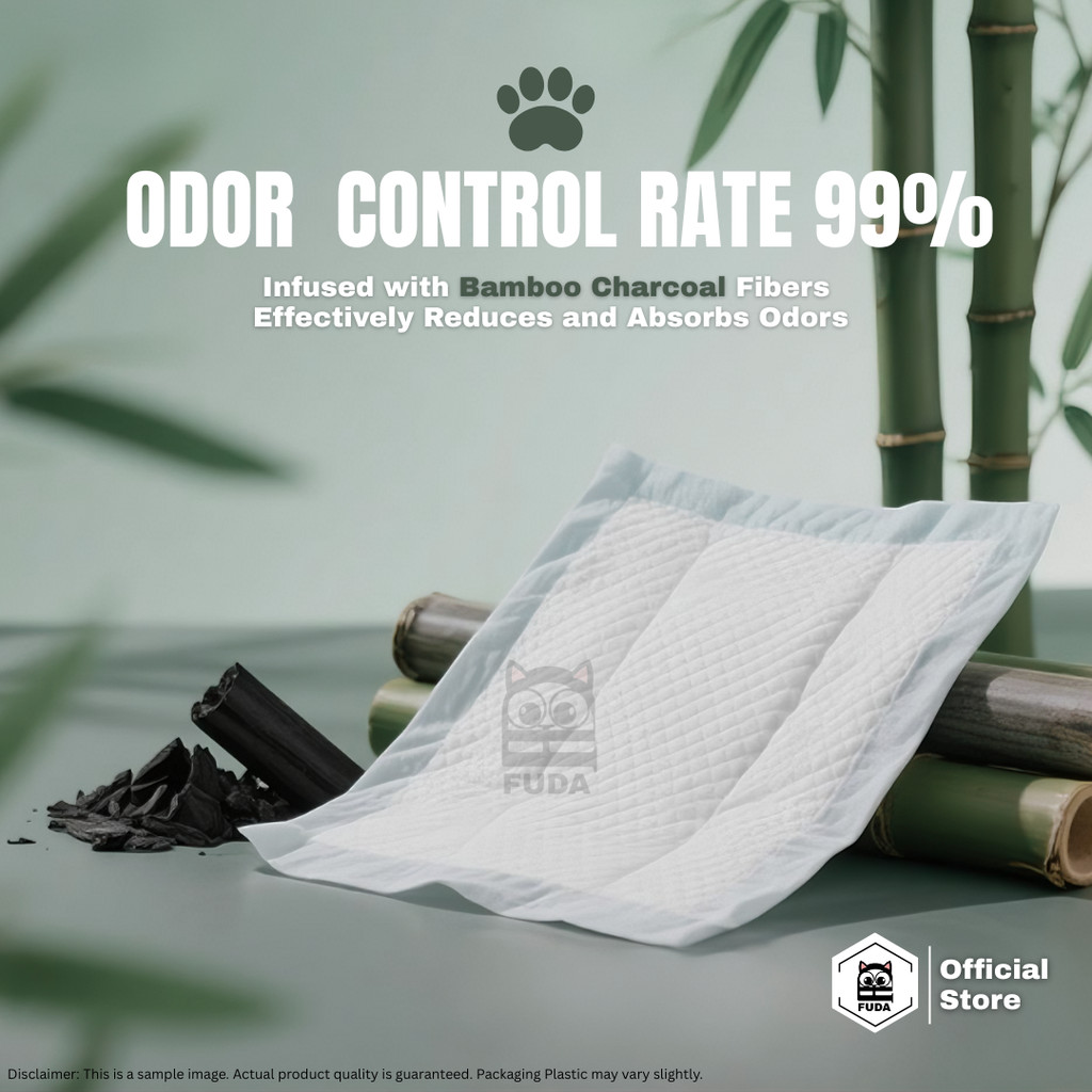 FUDA Dog Training Pad Pet Wee Pee Poop Pads Urinal Disposal with Bamboo ...