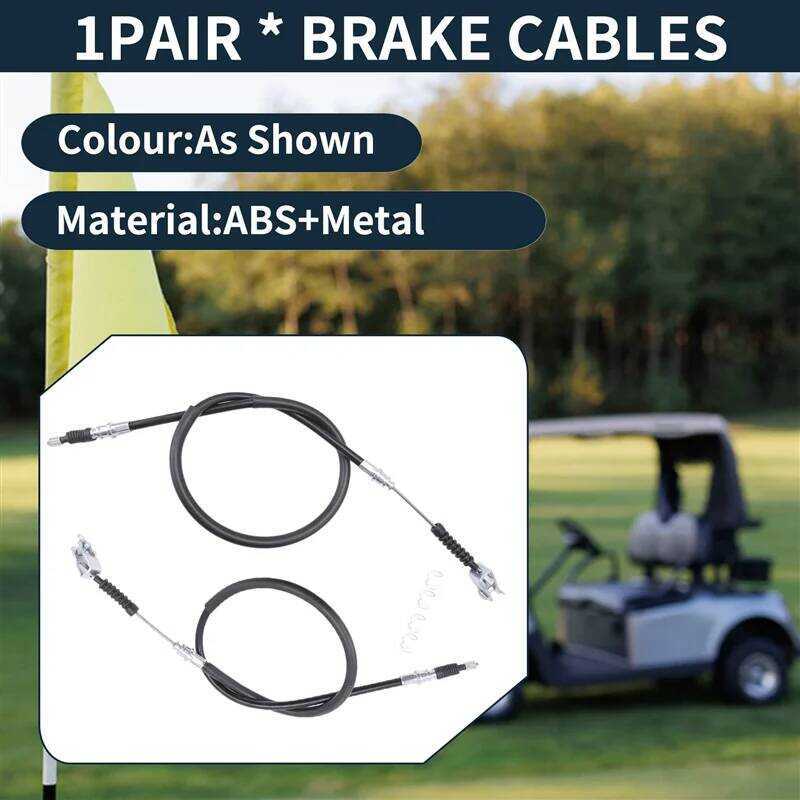 A A99f-1Pair Golf Cart Brake Cable98cm & 127Cm For Club Car DS 2000-Up ...