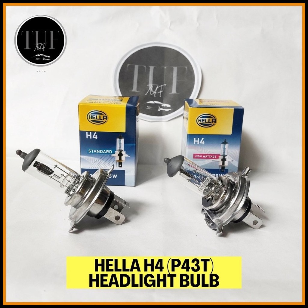 HELLA H4 12V HEAD LIGHT HELLA BULB (60/55w or 100/90w) | Shopee Philippines