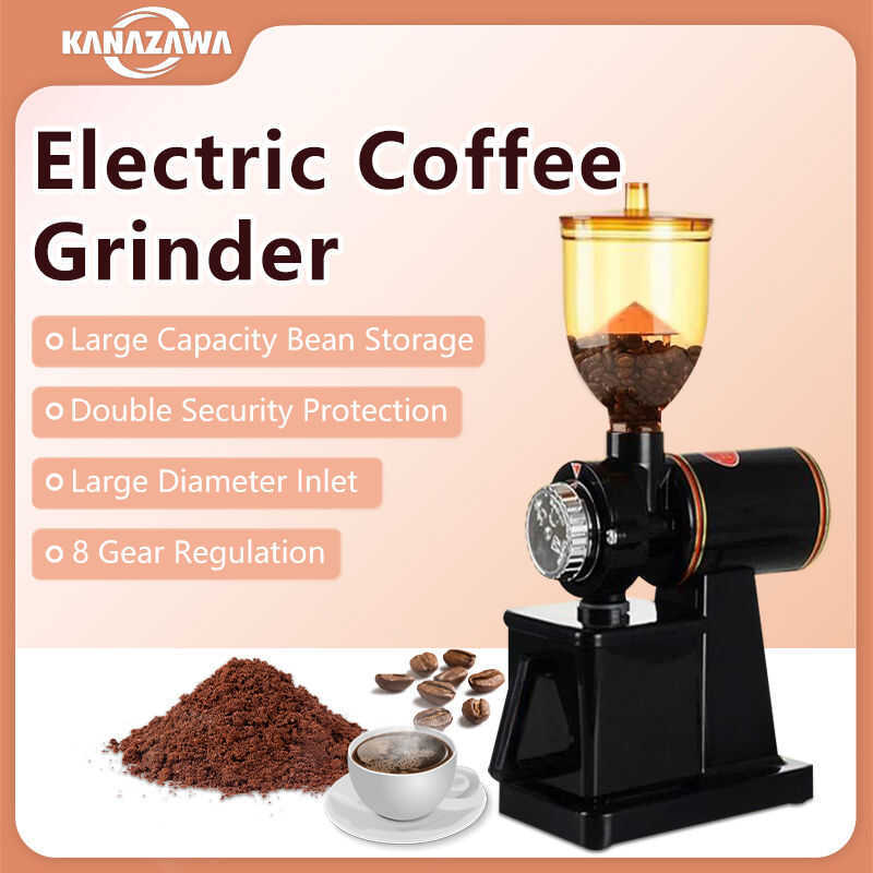 KANAZAWA Household Electric Coffee Grinder 600N Bean Machine One-Click ...