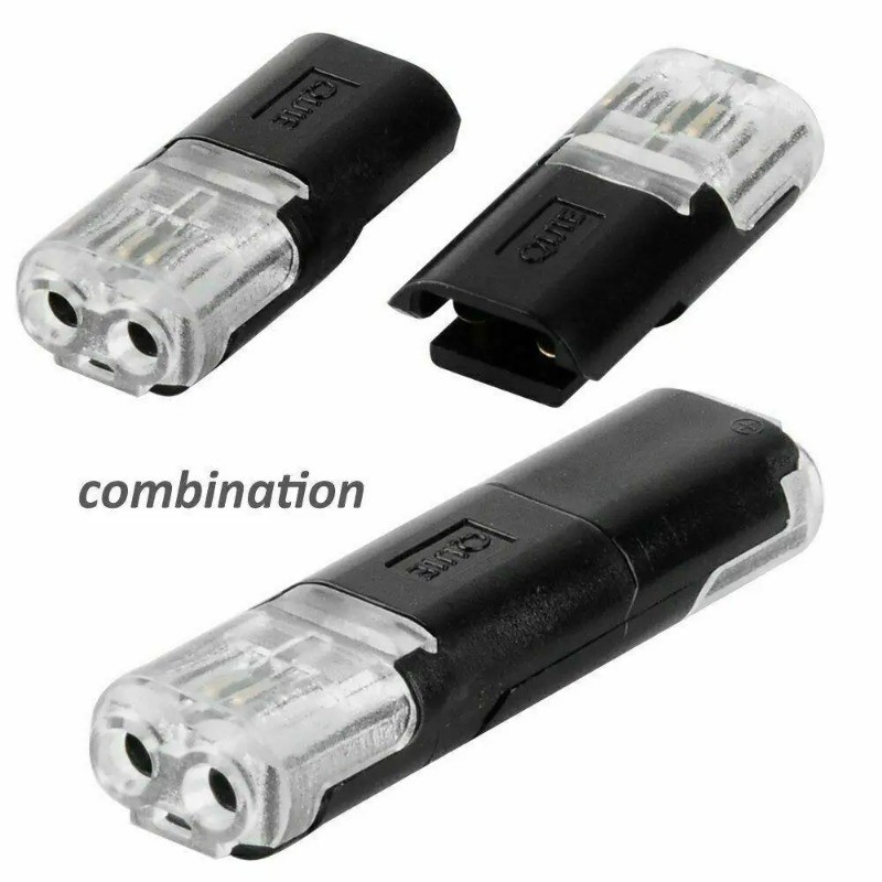 50pcs Waterproof Wire Connectors 2-Pin | Solderless Electrical Snap ...