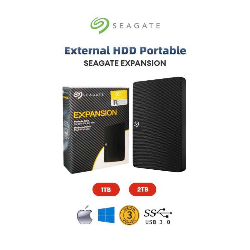 Seagate Expansion 1Tb 2Tb Hard Drive For Mac And Windows Portable USB 3 ...