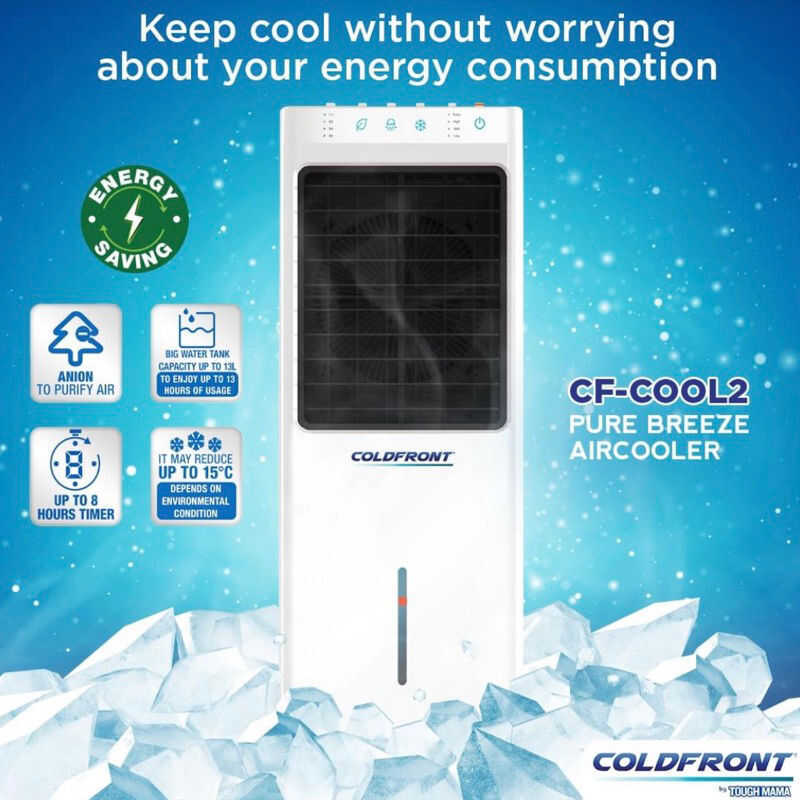 Coldfront by Tough Mama CF-COOL2 Pure Breeze 13L Aircooler Timer Energy ...