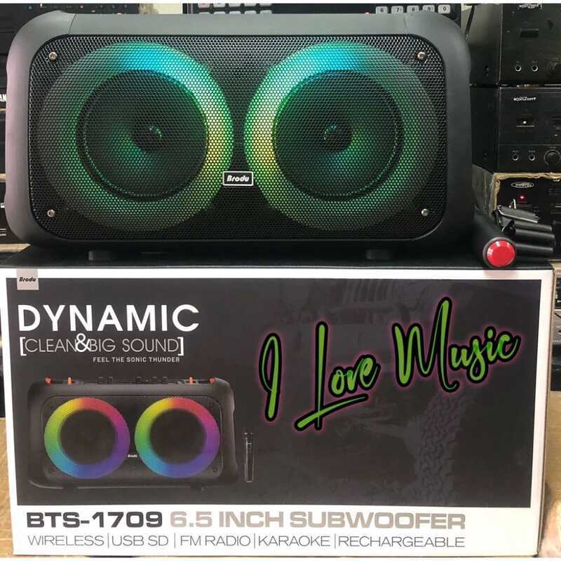 Bts-1709 BRUDO Subwoofer Bluetooth Speaker Karaoke FREE Wireless Mic ...