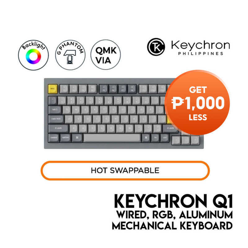 Keychron Q1 Knob QMK Mechanical Keyboard (Silver Grey, 75%, Wired, Rgb ...