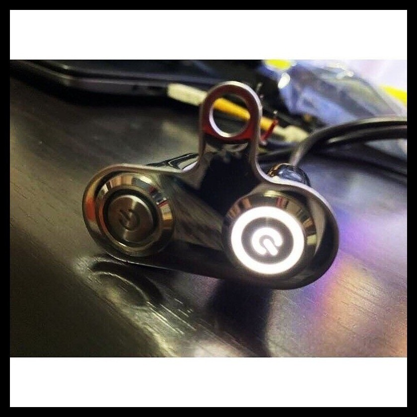 12V Waterproof LED Halo Switch / Double / THREE ON-OFF Push Button ...