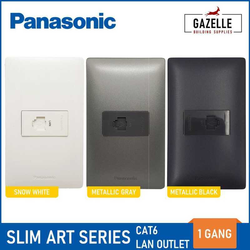 Panasonic Slim Art LAN Outlet Cat6 - 1 Gang ( Snow White / Metallic ...