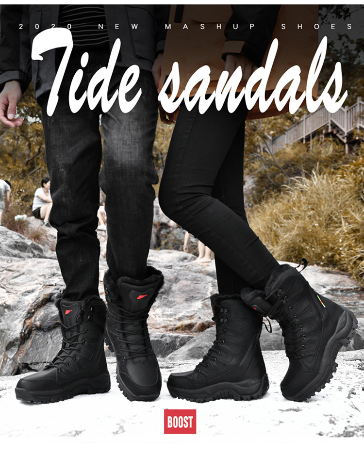 Black Women's Harbin Snow Boots - Cold Resistant Up to -40°C, Anti-Slip ...
