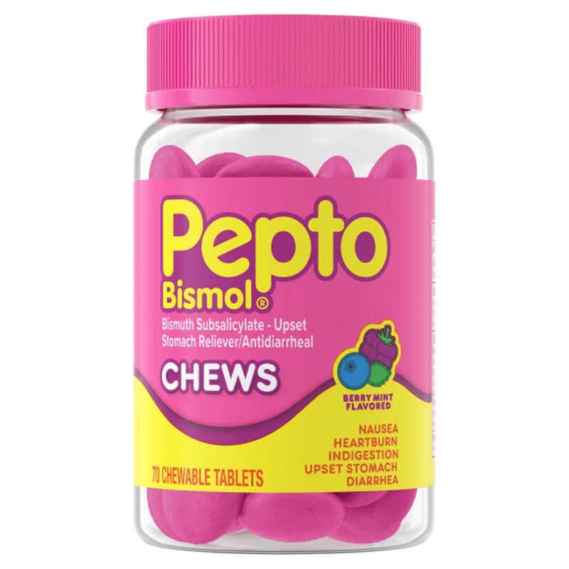 COD Sunplan.Ph Pepto Bismol Chews, Berry Mint Flavor, 70 Chewable ...