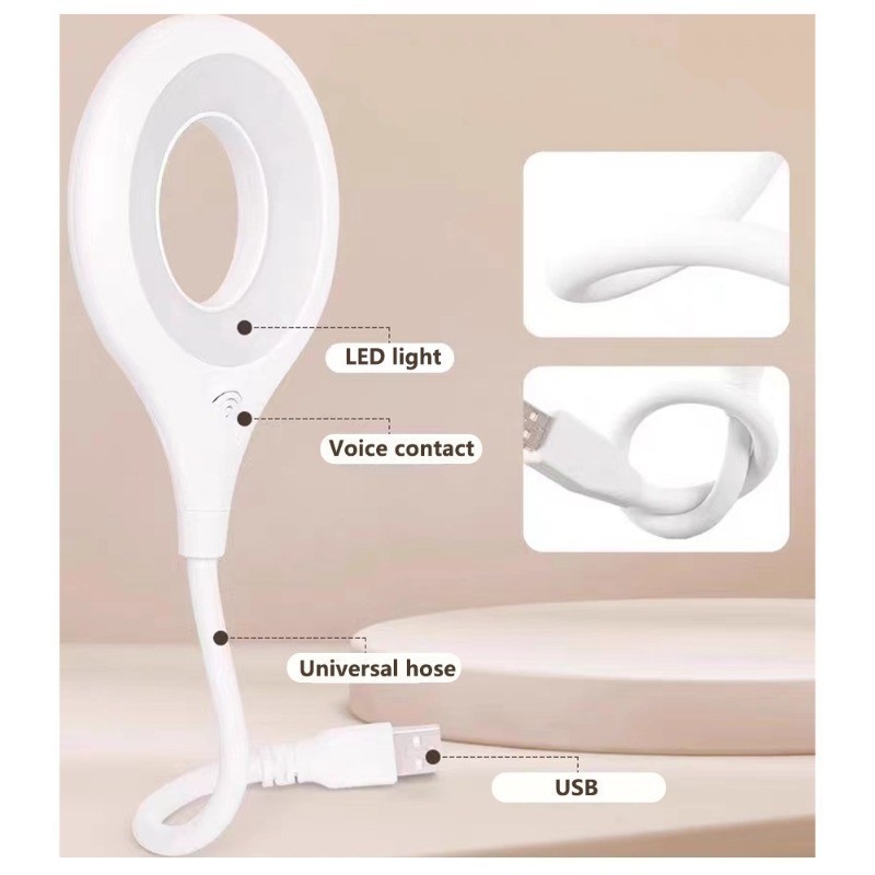 Voice Control Reading Smart Foldable Led Household Ring Plug In Night ...