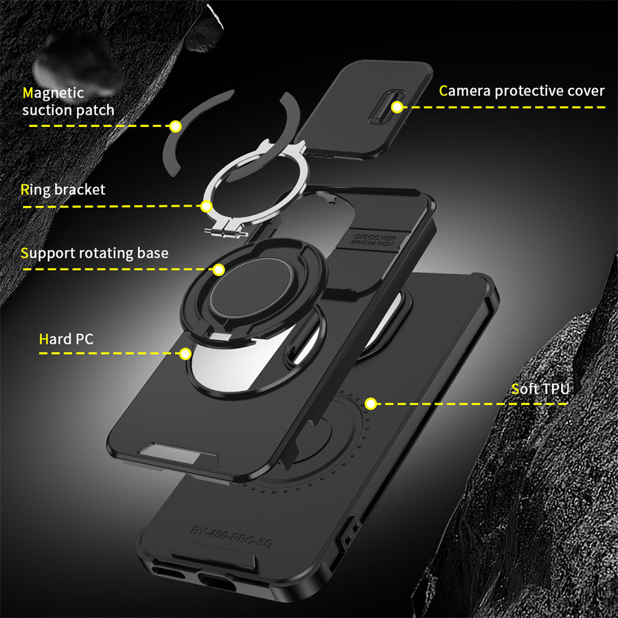 Magnetic Stand Shockproof Case for Honor 400 Pro 400 Lite X9C Smart X9B ...