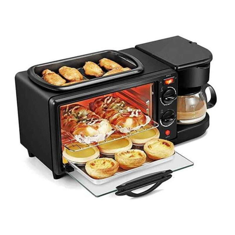 20 Breakfast Maker 3 In 1 Mini Oven Non Stick Grill Toaster Portable ...